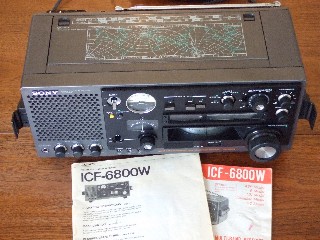 VINTAGE SONY ICF-6800W PORTABLE SHORTWAVE WORLD BAND RADIO